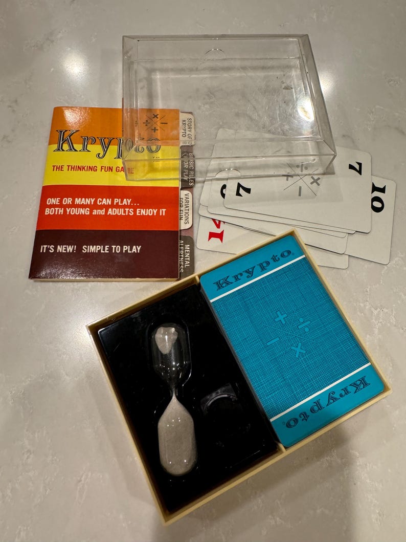 Vintage Krypto the Thinking Fun Card Game in Plastic Case - Etsy