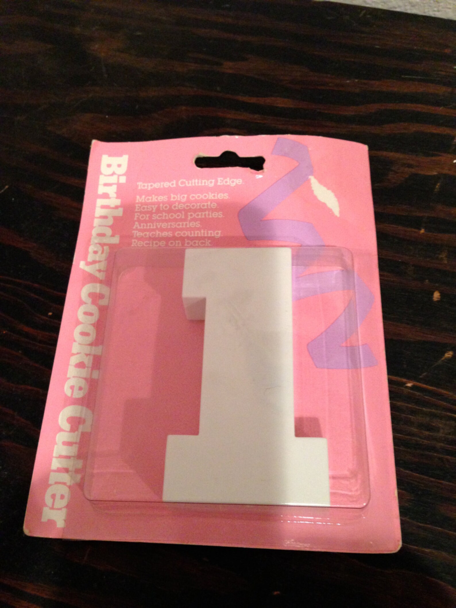 Number 1 First Birthday Cookie Cutter Retro Plastic New Old Stock - Etsy