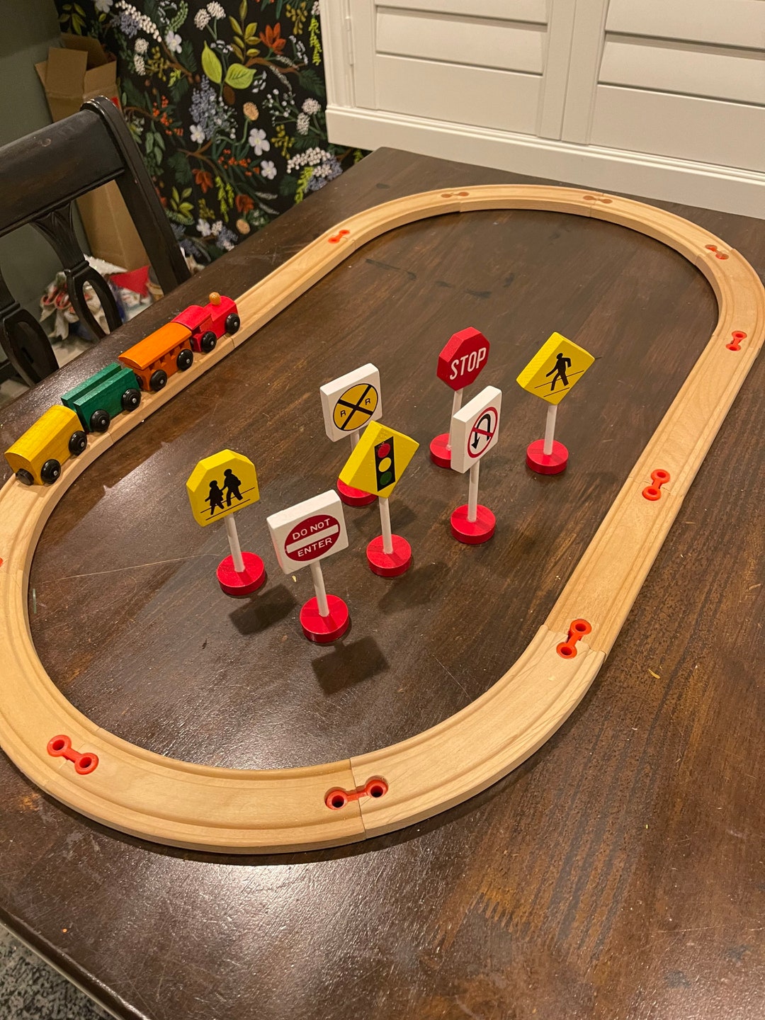 WHISTLE-STOP Train Tumbletree Wood Toys Vintage Fun to Put Around a ...