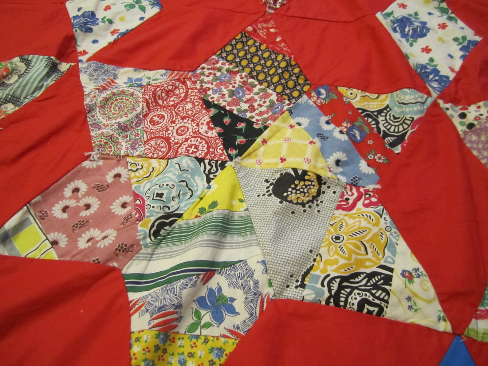 Large Crazy Star Pattern Light Weight Quilt Patchwork Red - Etsy