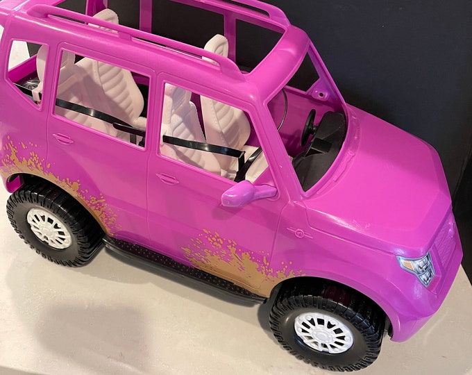 Mattel Barbie Doll Pink Color Escalade/jeep SUV Car 4-passenger 18" Toy ...