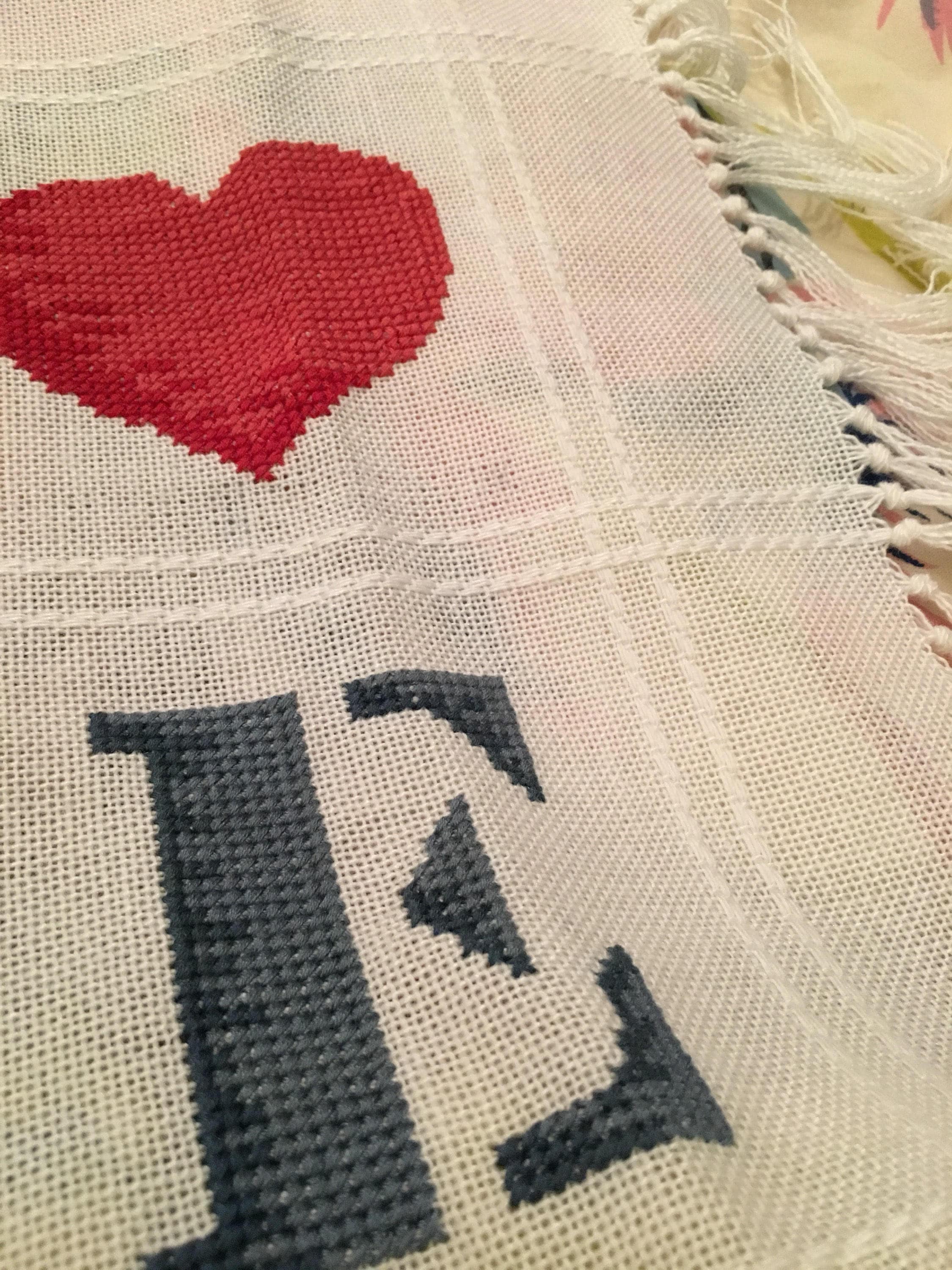 Baby Blanket Cross Stitch Anne Cloth Afghan LOVE Bunny RABBITS Welcome ...