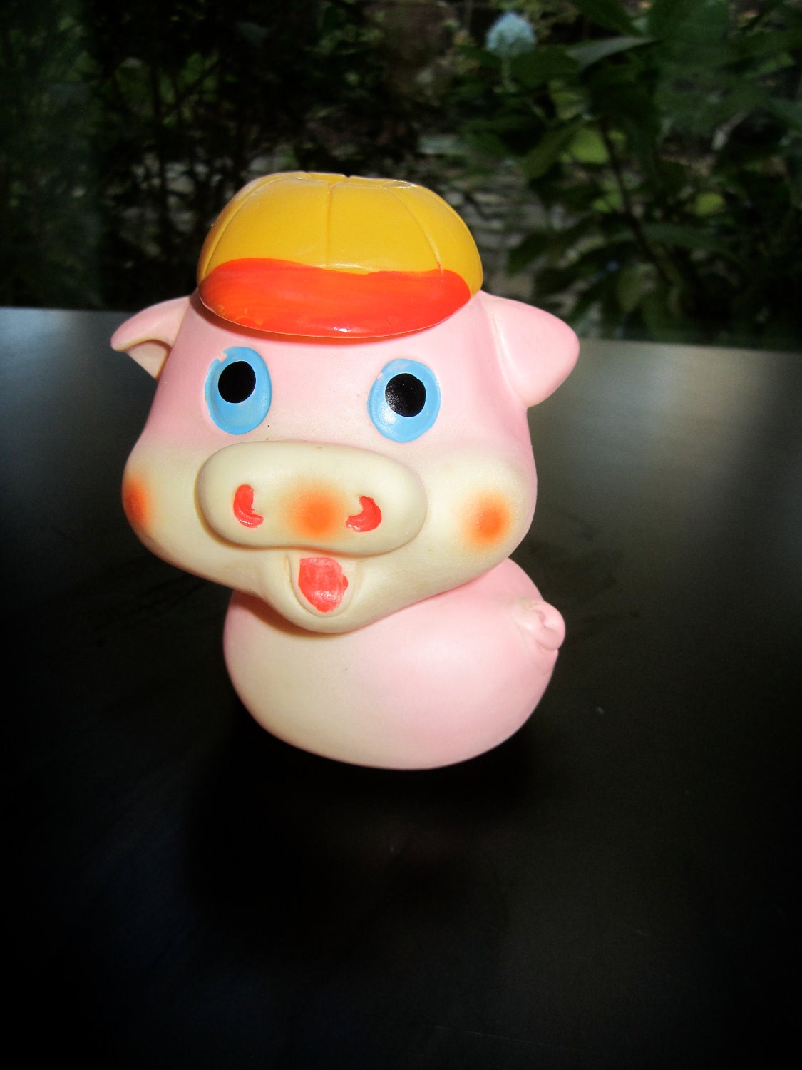 Vintage Pink Pig Rubber Squeeze Squeaky Baby Toy Turning | Etsy