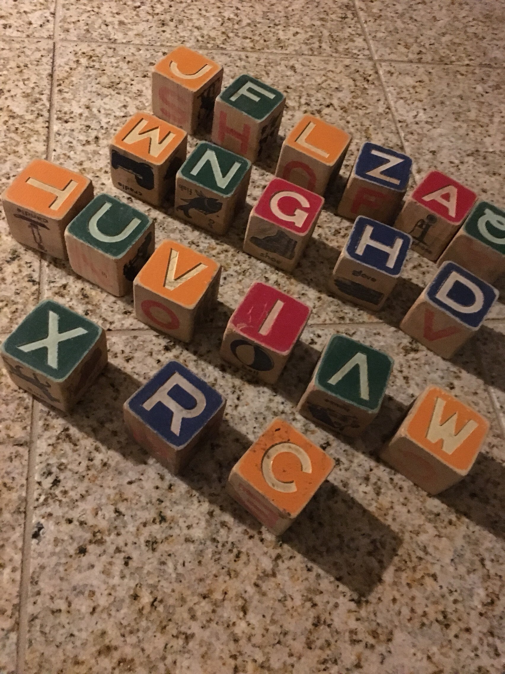 Antique Wood Block vintage alphabet rustic block letters | Etsy