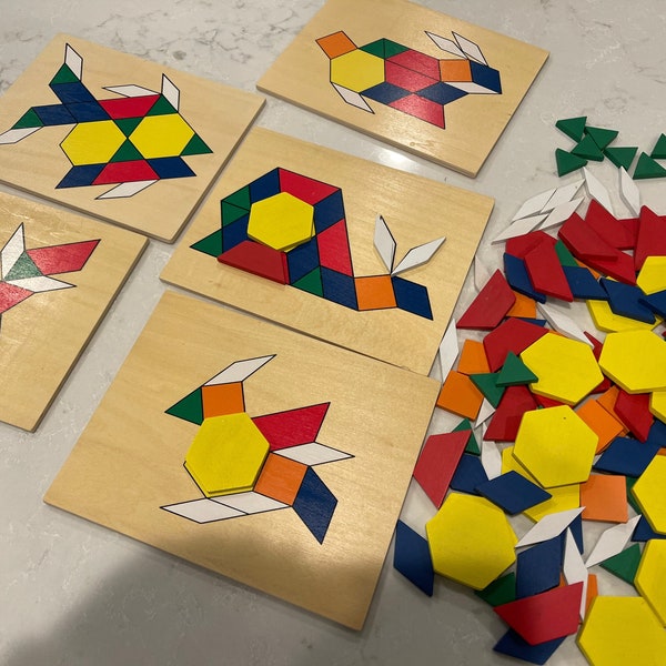 Wooden Geometric Puzzle - Etsy