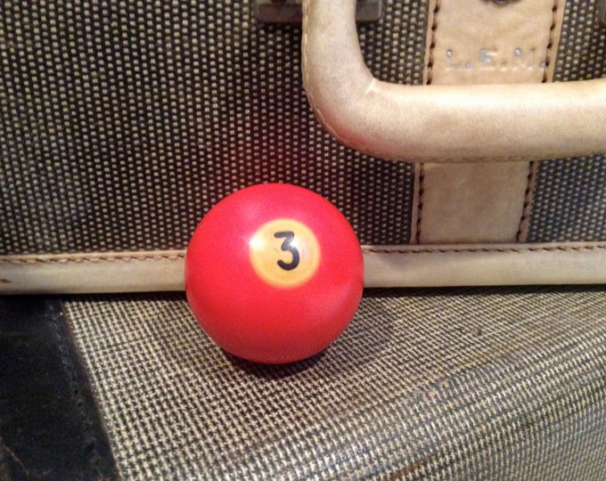 Vintage Pool Ball 3 Number Three Red Style Billiard - Etsy