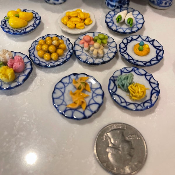 Miniature Plates of Food - Etsy