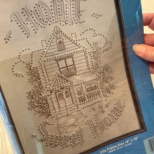 Vintage Candlewick Kit: Home Sweet Home Sampler (13x10.5 Inches) - Etsy