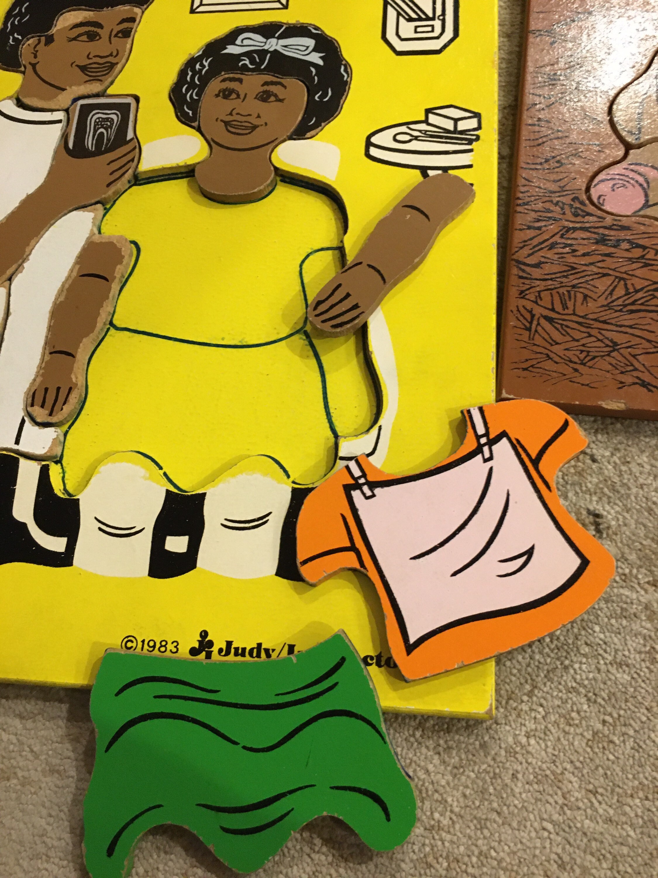 Judy instructo Wood Puzzle Toddler jack bean stock turtle cow | Etsy