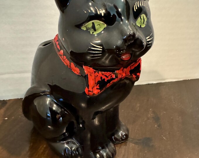 Vintage Shafford Black Cat Bow Tie Planter Made in Japan 1950’s ...
