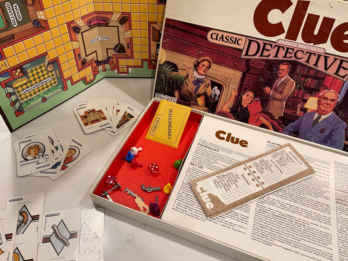1986 CLUE Board Game Complete - Etsy