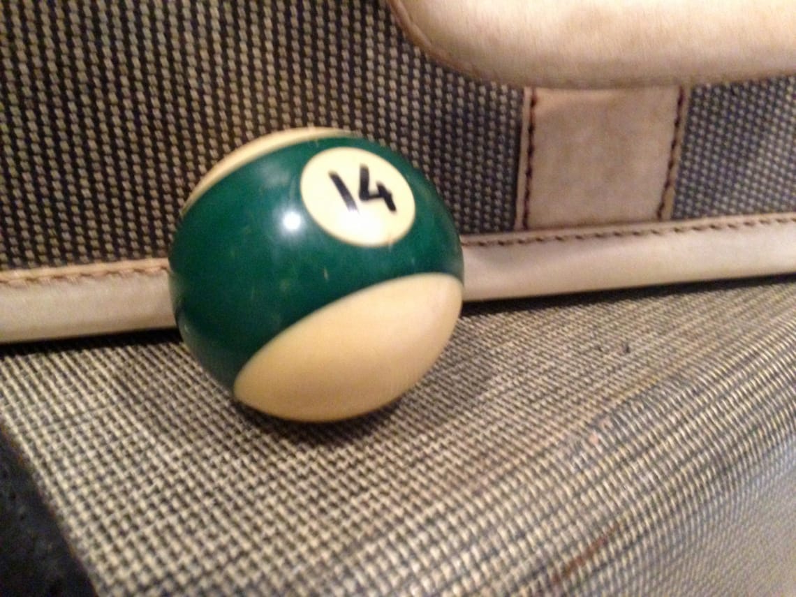 Vintage Pool Ball 14 Number Fourteen Striped Hunter Green | Etsy