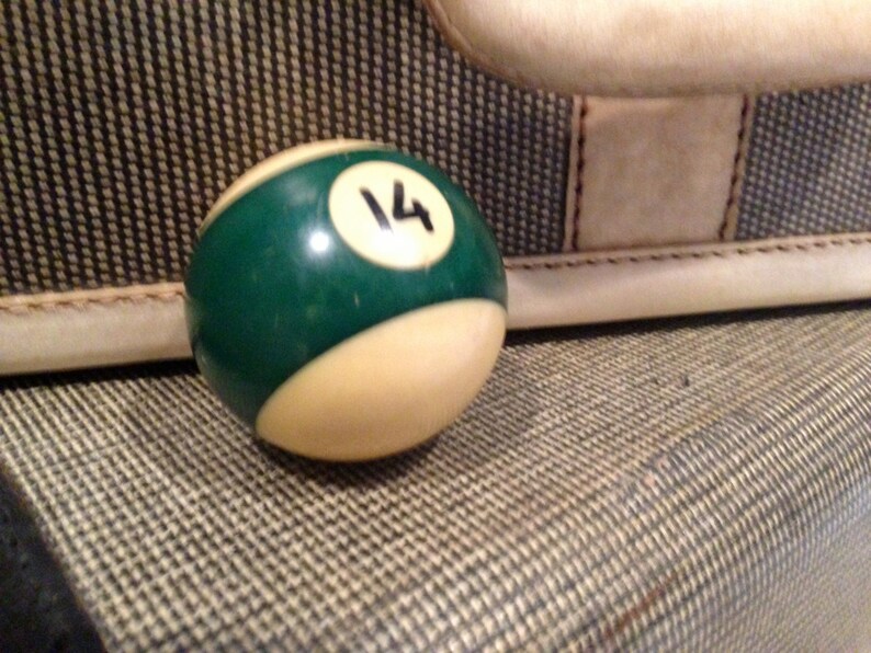 Vintage Pool Ball 14 Number Fourteen Striped Hunter Green - Etsy