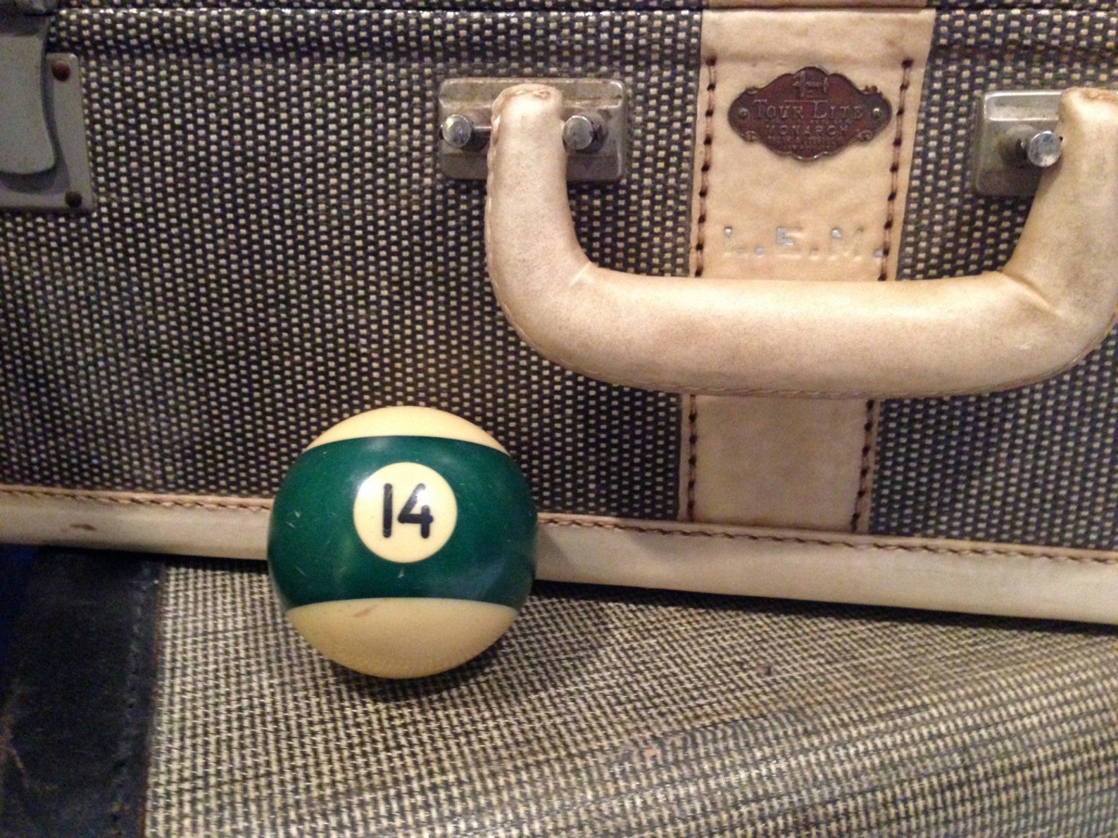 Vintage Pool Ball 14 Number Fourteen Striped Hunter Green | Etsy