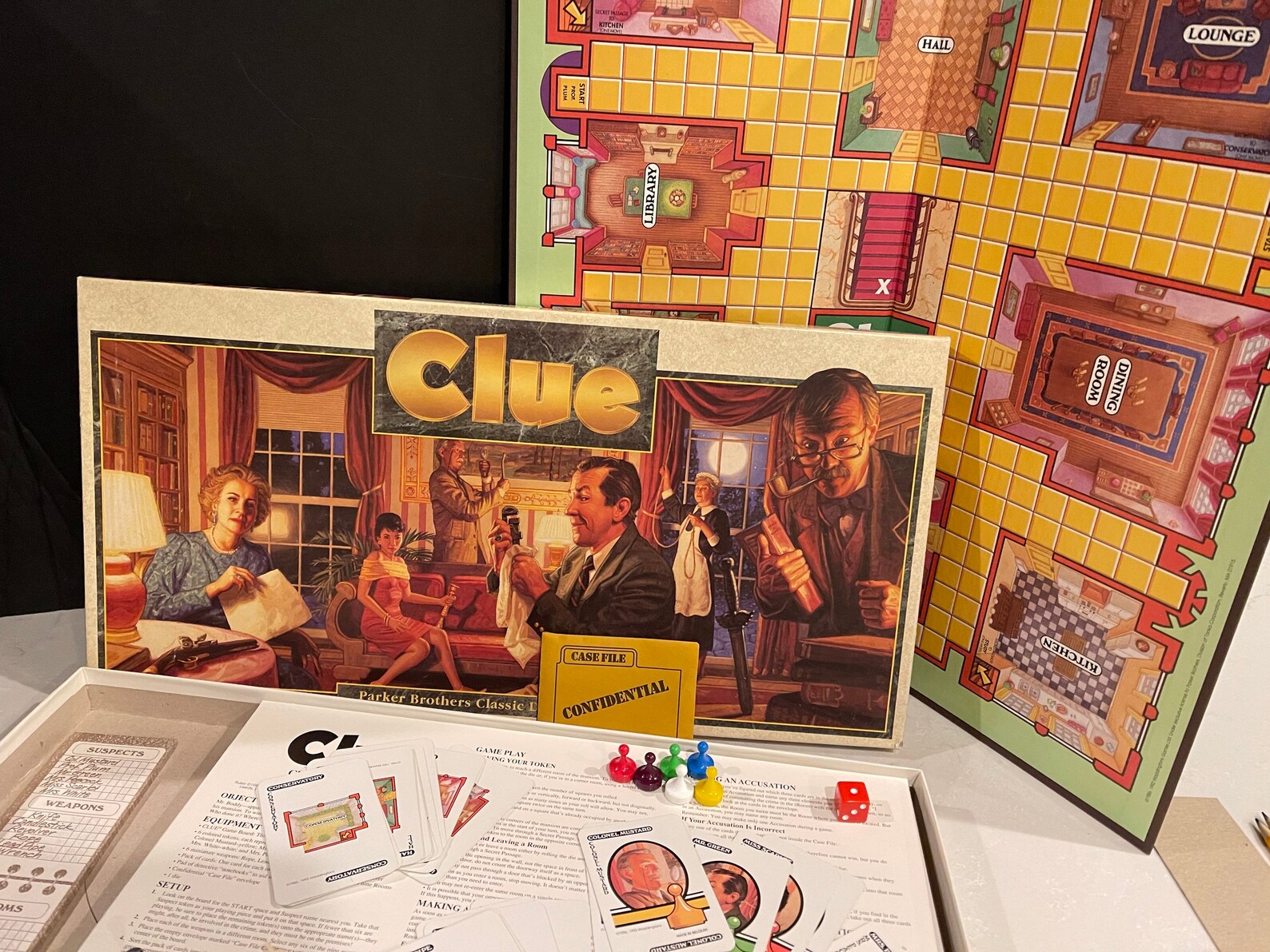 1992 CLUE Board Game Complete Vintage Family Fun Night - Etsy