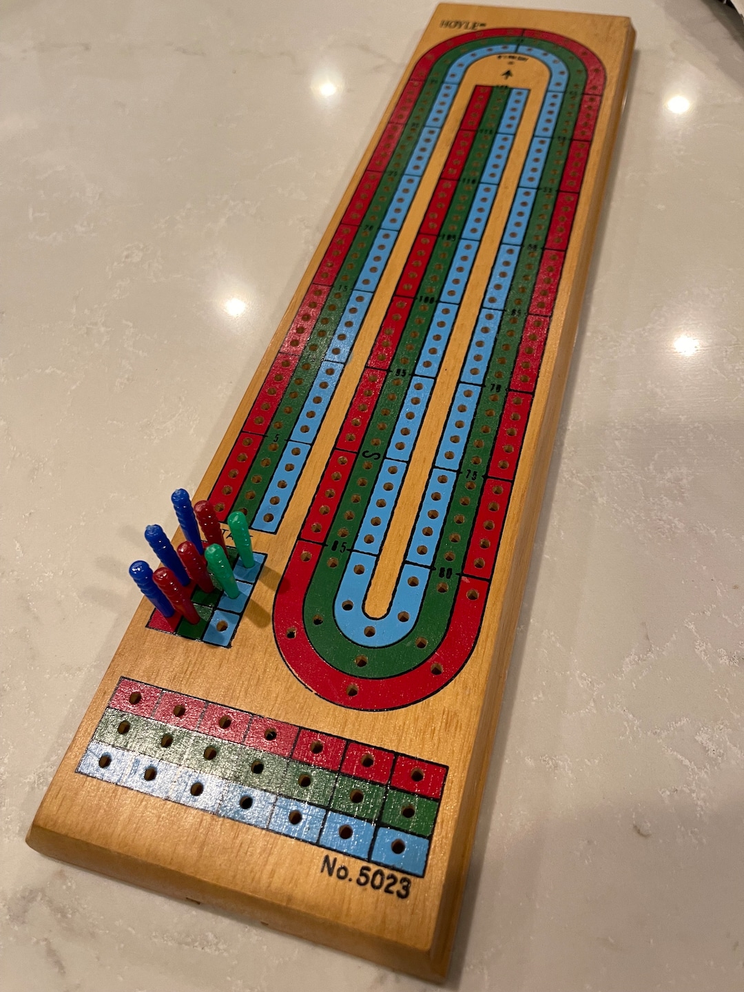 Hoyle Natural Finish Cribbage Board With Pegs Complete - Etsy