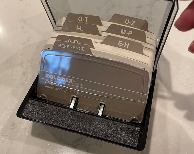 Rolodex Card Petite Covered Address Telephone File Keeper - Etsy