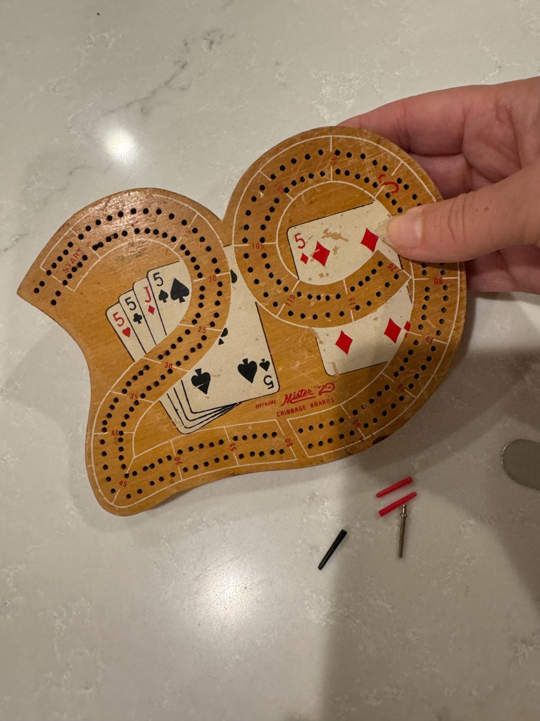 Mini 29 Cribbage Board Wood With 4 Pegs Complete - Etsy