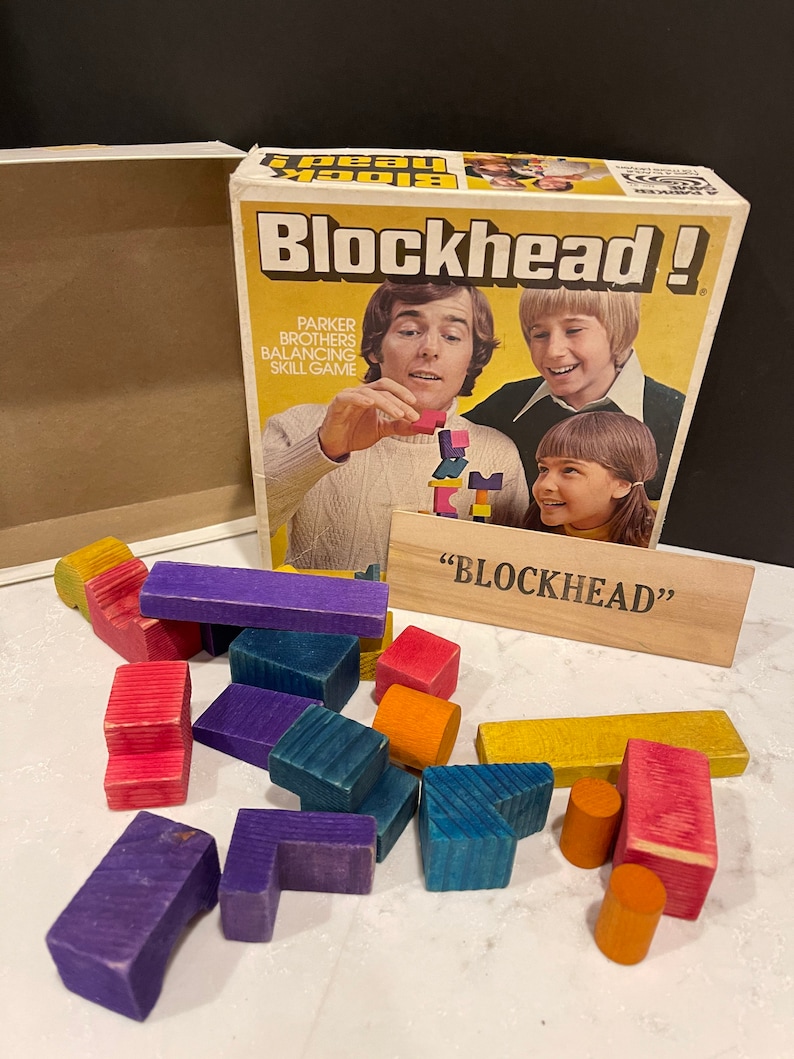 Blockhead Vintage 1975 Parker Brothers Balancing Skill Game | Etsy