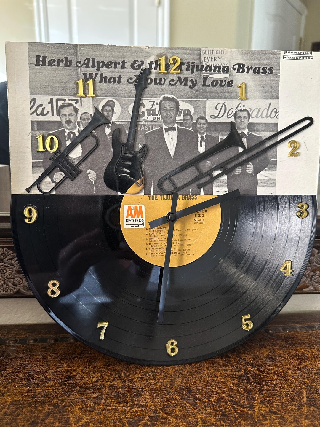 Upcycled Vinyl Record Wall Clock – Herb Alpert & the Tijuana Brass ...