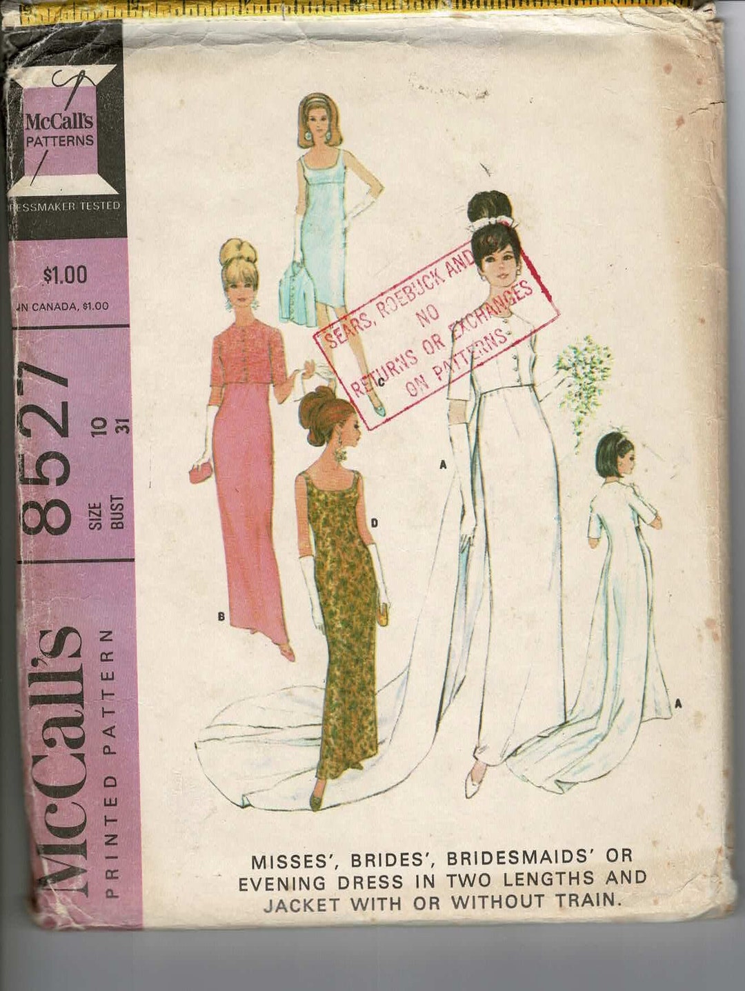 Simplicity 8527 Sewing Pattern Misses' Brides', Bridesmaides or Evening ...