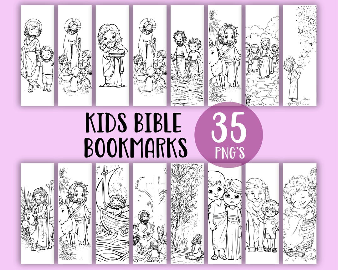 Printable Bible Bookmark Coloring Page Christian Kids Sunday School ...