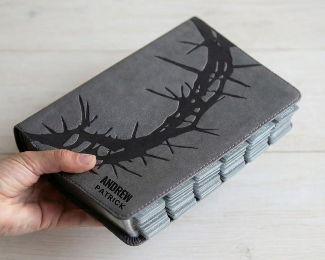 NASB Personalized Bible Gift for Him Bible Black Leather for Men Custom ...