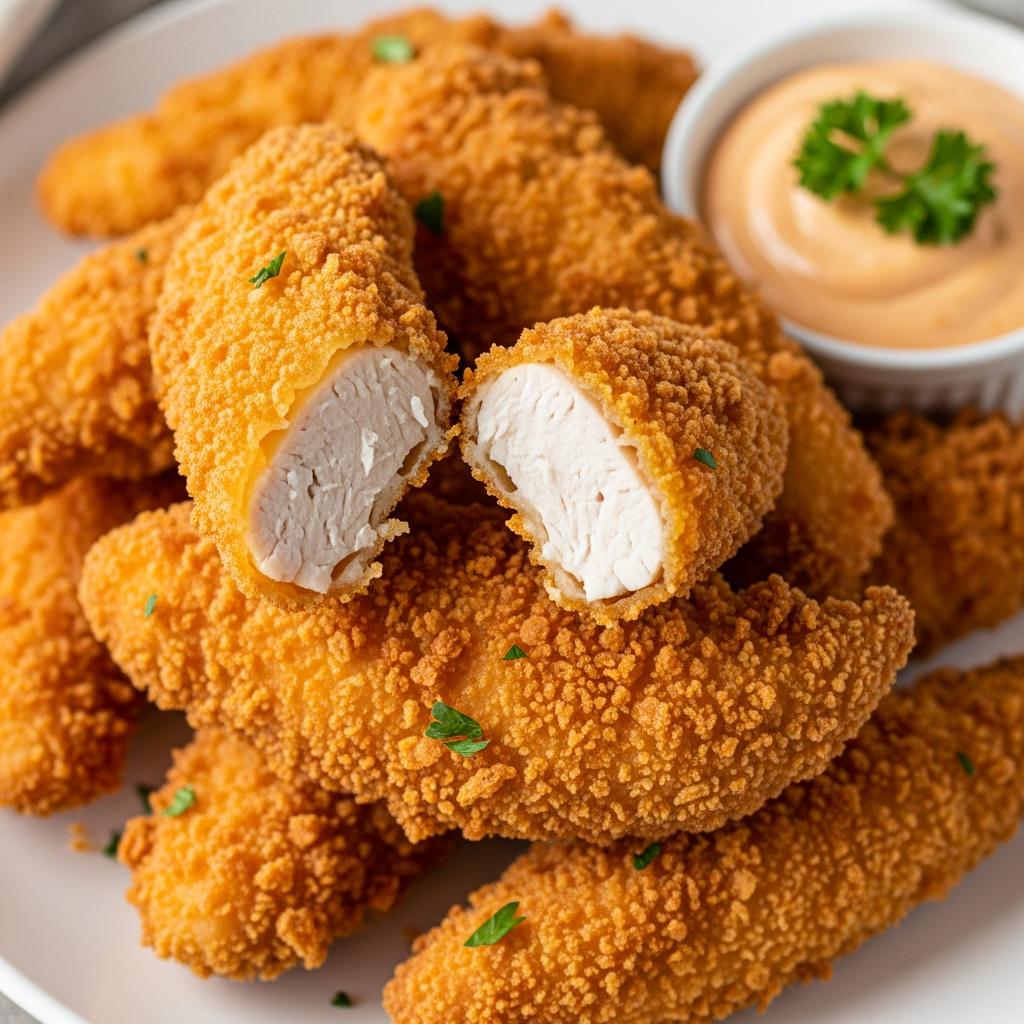 Crumbed Chicken Tenderloins Air Fried Recipe | Crispy Golden Breaded ...