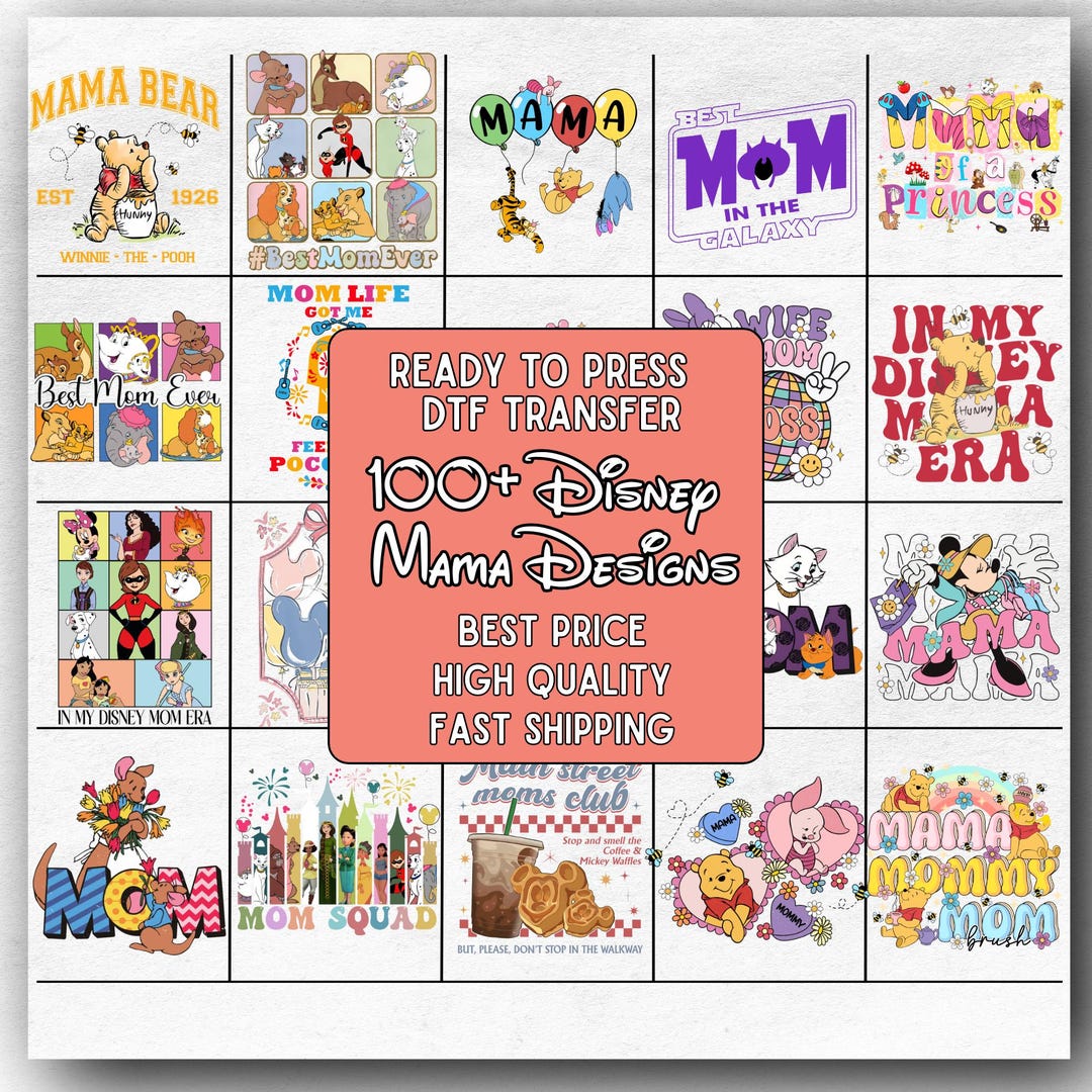100+ Mickey and Friends Mama Dtf Bundle, Disney Mothers Day Ready to ...