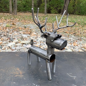 Metal Art Welded Deer Sculpture - Etsy