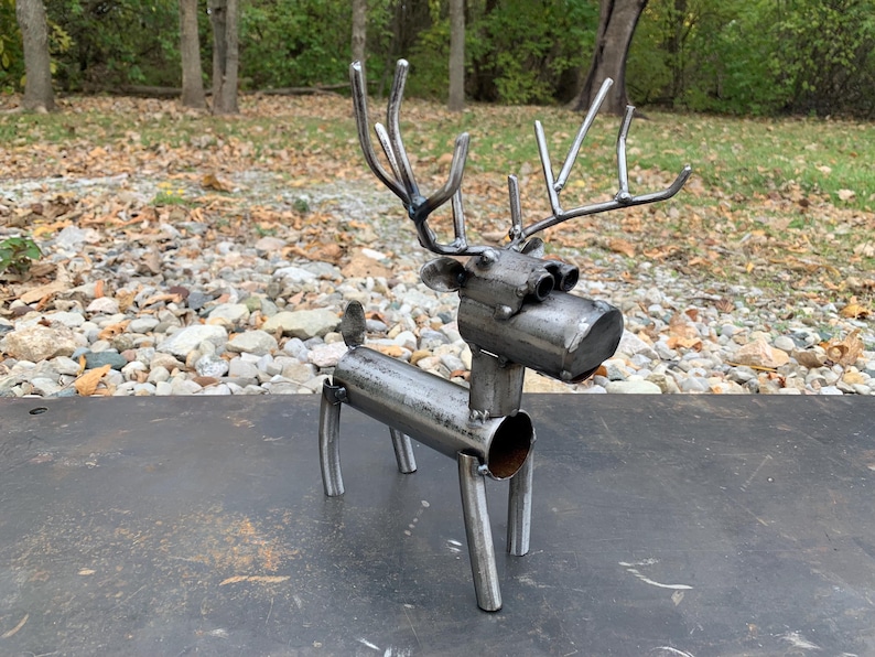 Metal Art Welded Deer Sculpture - Etsy