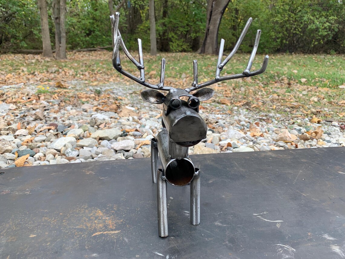 Metal Art Welded Deer Sculpture - Etsy