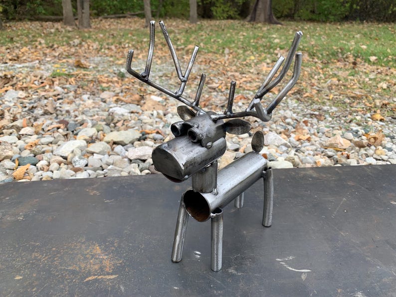 Metal Art Welded Deer Sculpture - Etsy