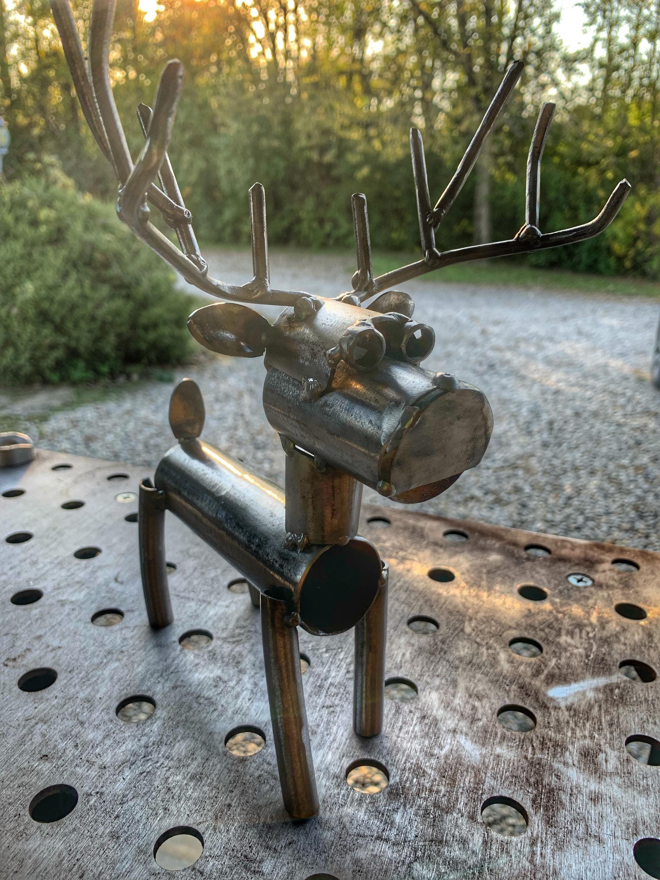 Metal Art Welded Deer Sculpture - Etsy