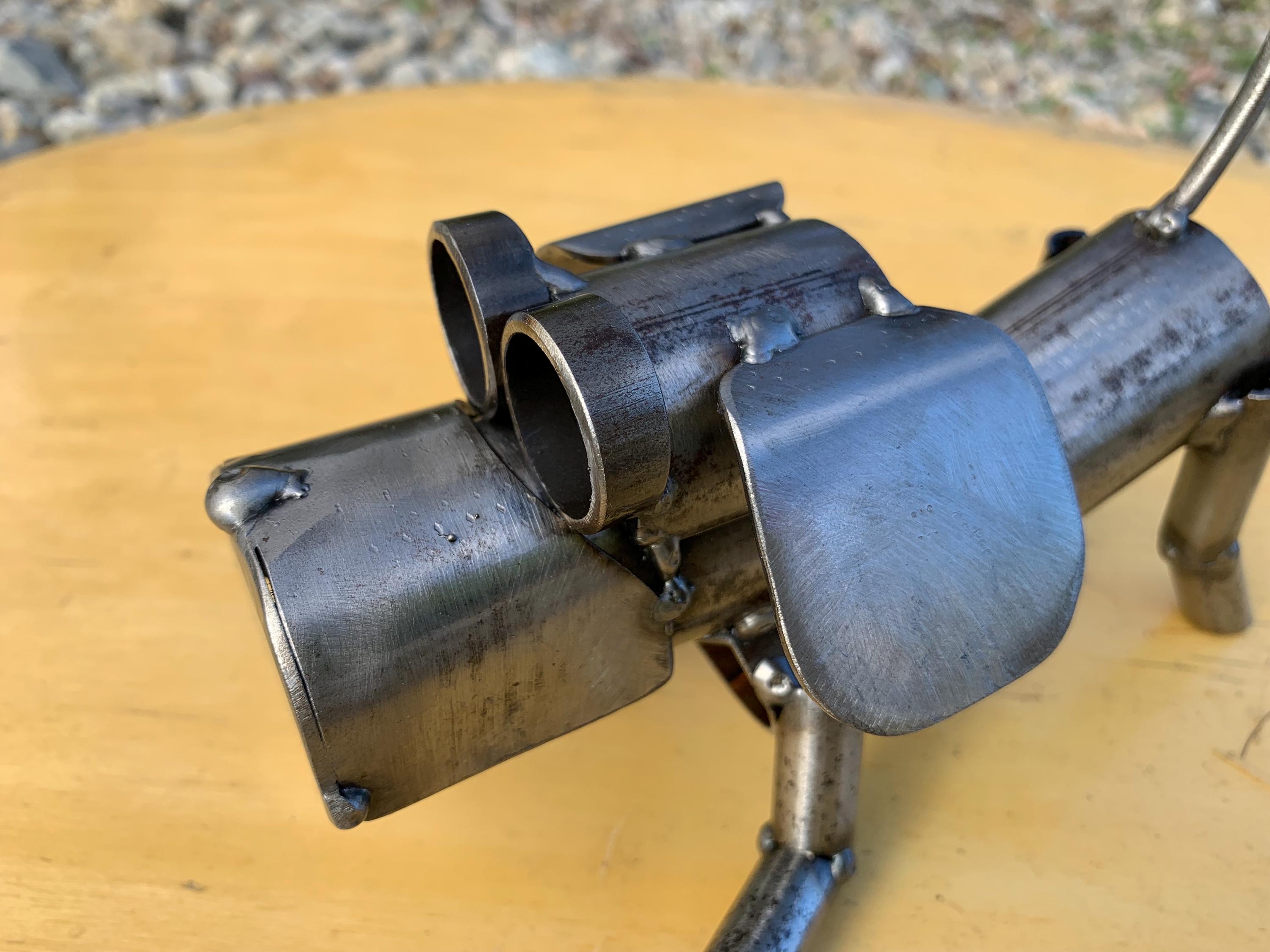 Playful Dog Welded Steel Metal Art Sculpture - Etsy