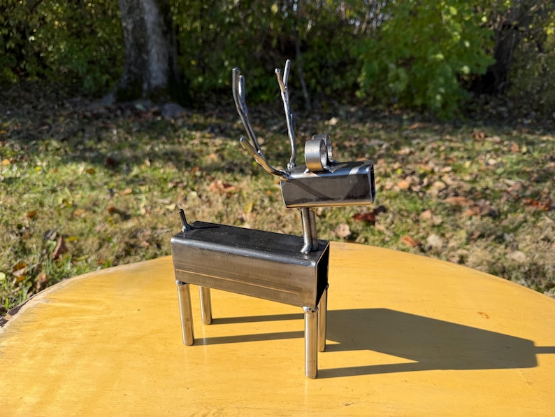 Handcrafted Deer Recycled Steel Metal Art Welded Sculpture - Etsy