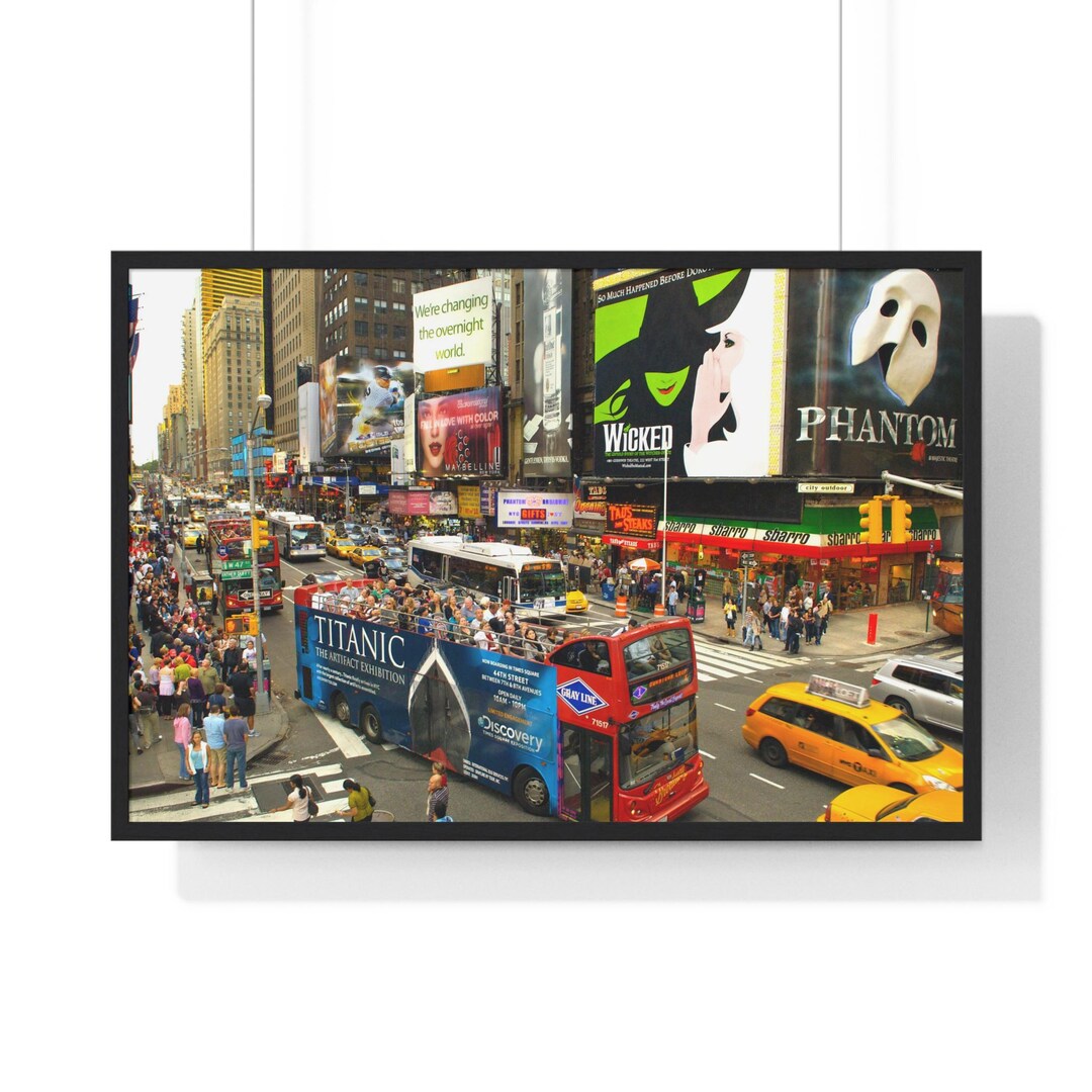 Times Square New York City Horizontal Framed Poster | NYC Wall Art - Etsy