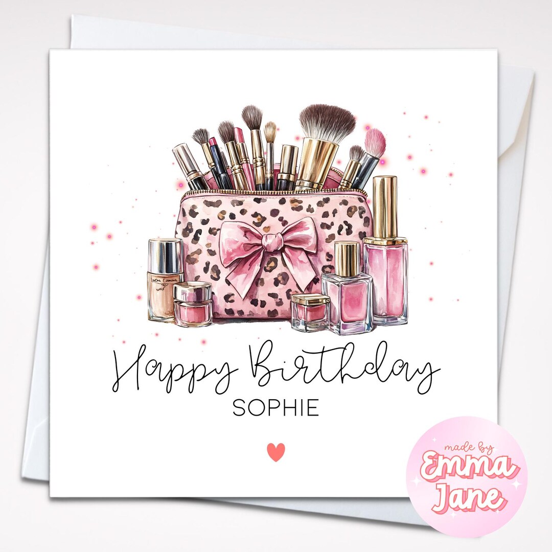Personalised Makeup Birthday Card | Beauty Perfume | Birthday Keepsake ...