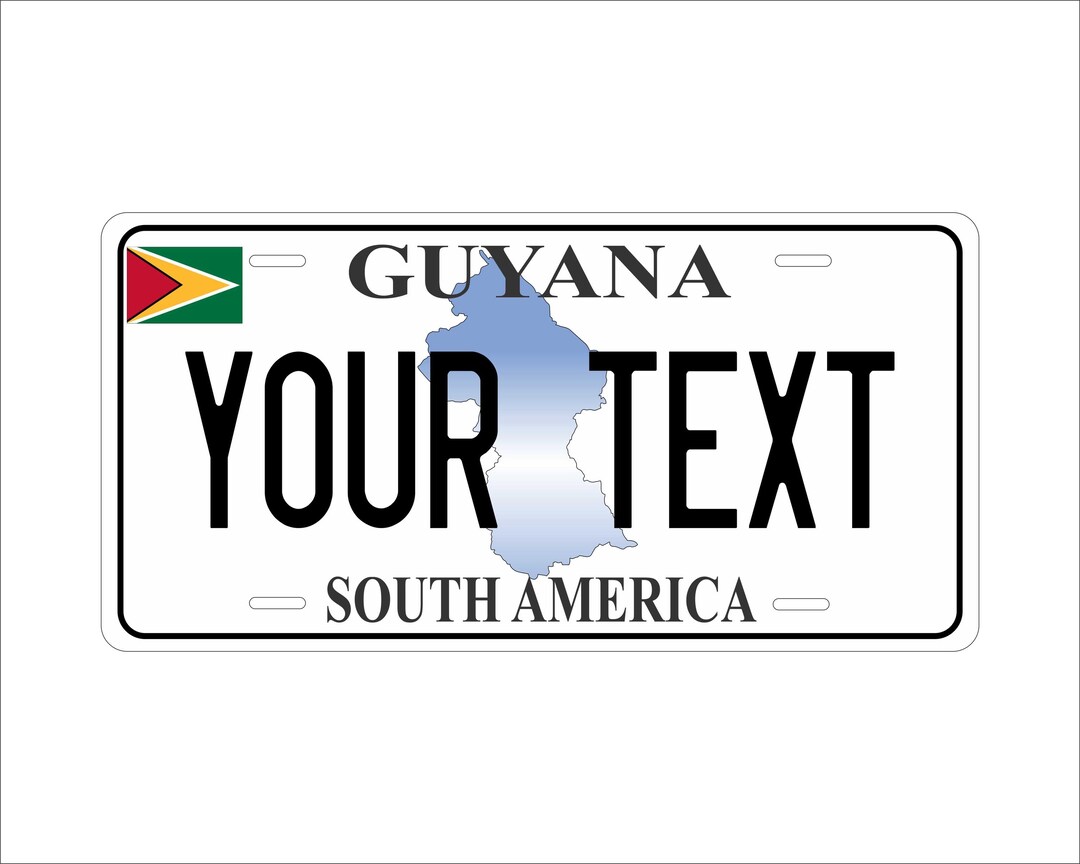 Guyana Map Novelty License Plates - Etsy