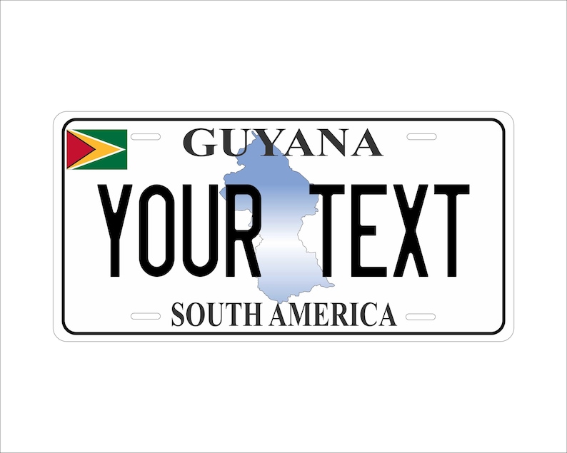 Guyana Map Novelty License Plates - Etsy