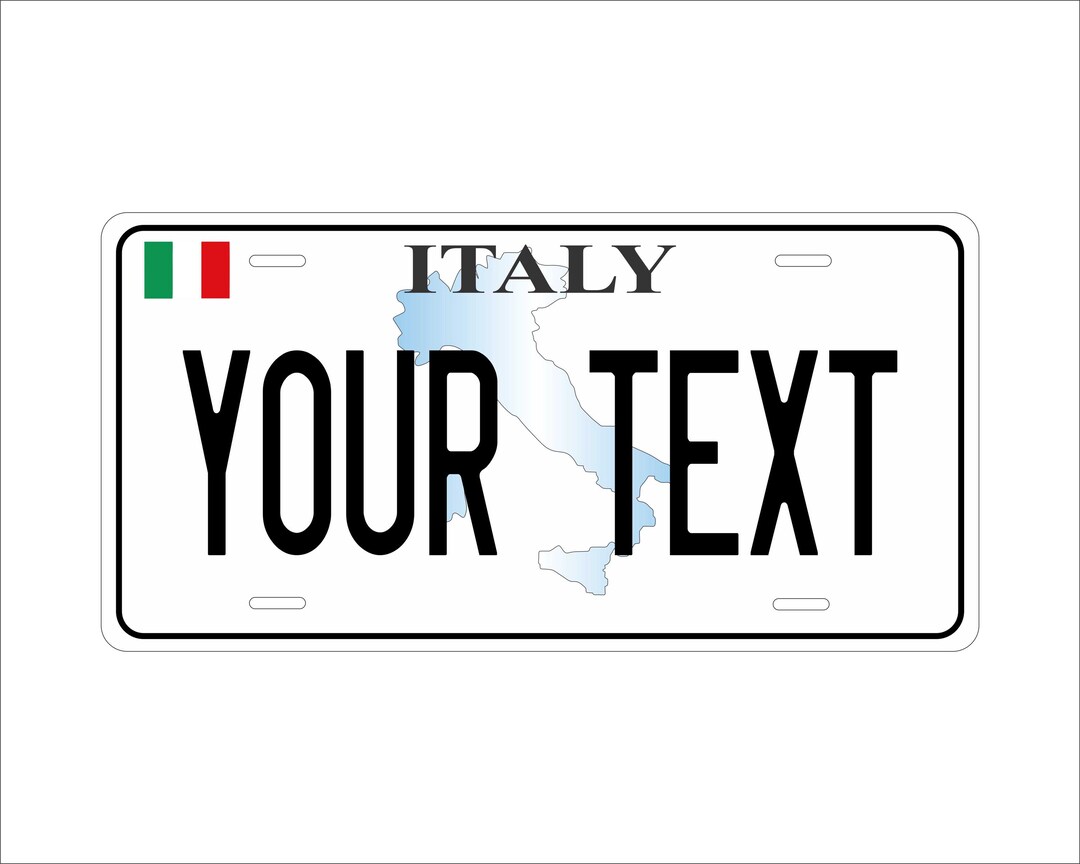 Italy Map Novelty License Plates - Etsy