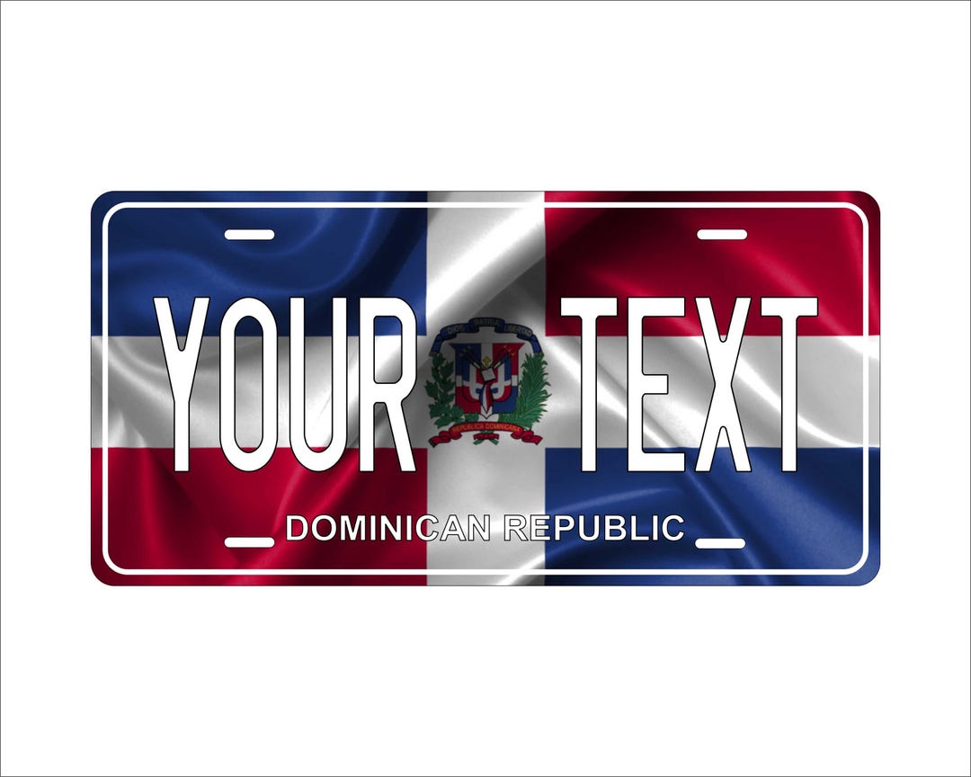 Dominican Republic Flag Wave Novelty License Plates - Etsy