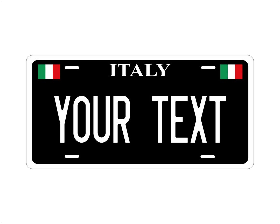 Italy Black Novelty License Plates - Etsy