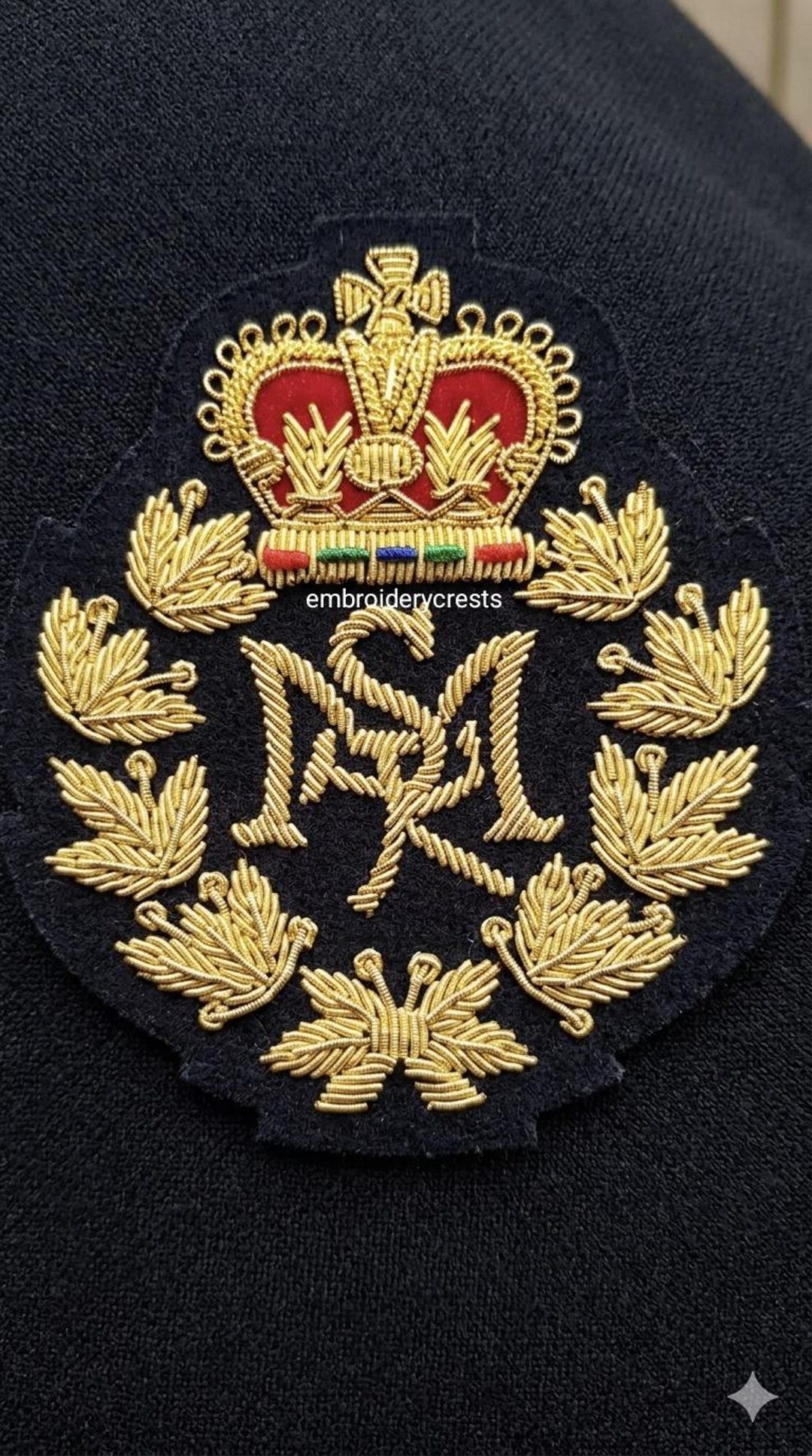 Ralph Lauren Handmade Bullion Wire Crest Patch: Embroidered Blazer RLL ...