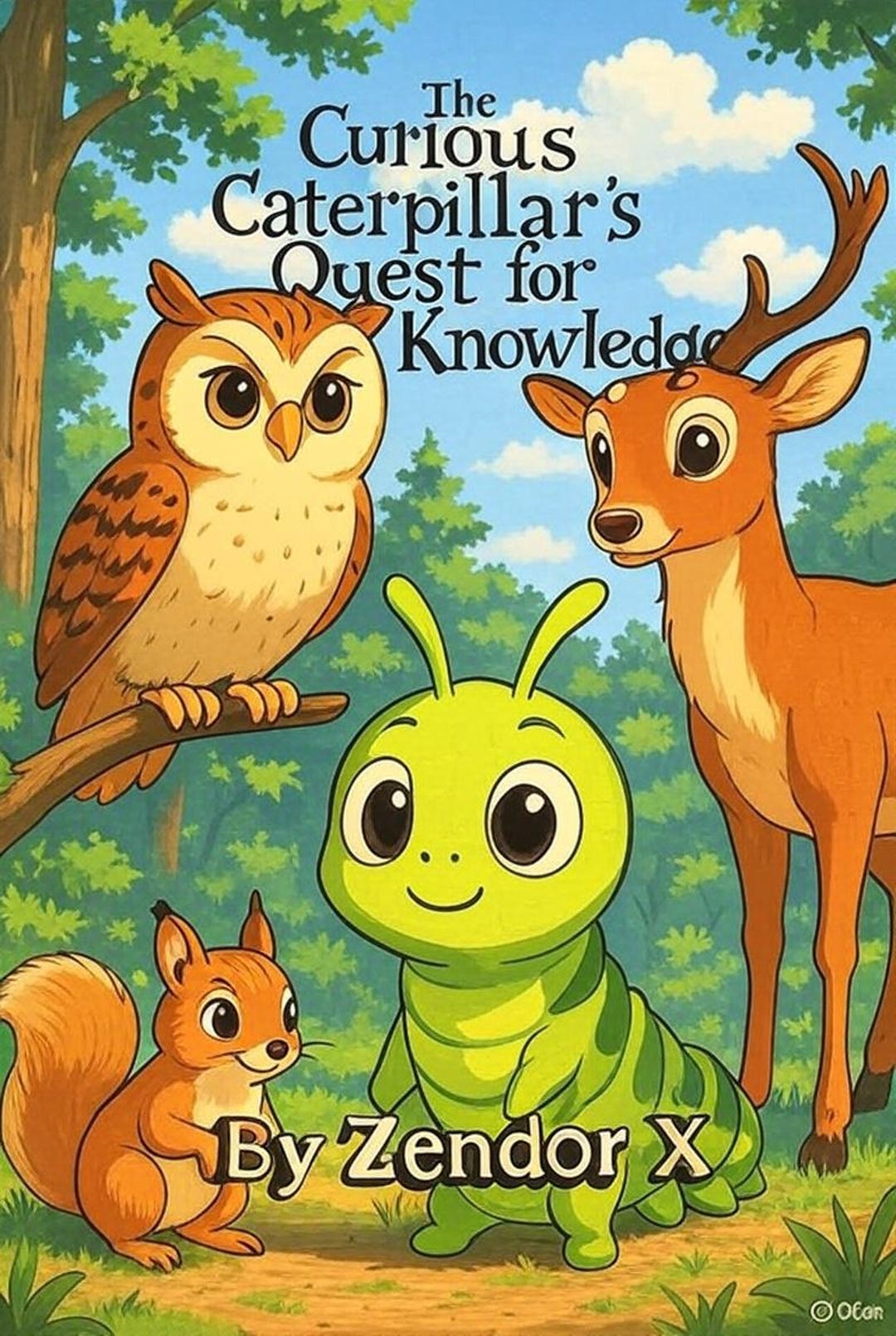 The Curious Caterpillar's Quest for Knowledge - Etsy