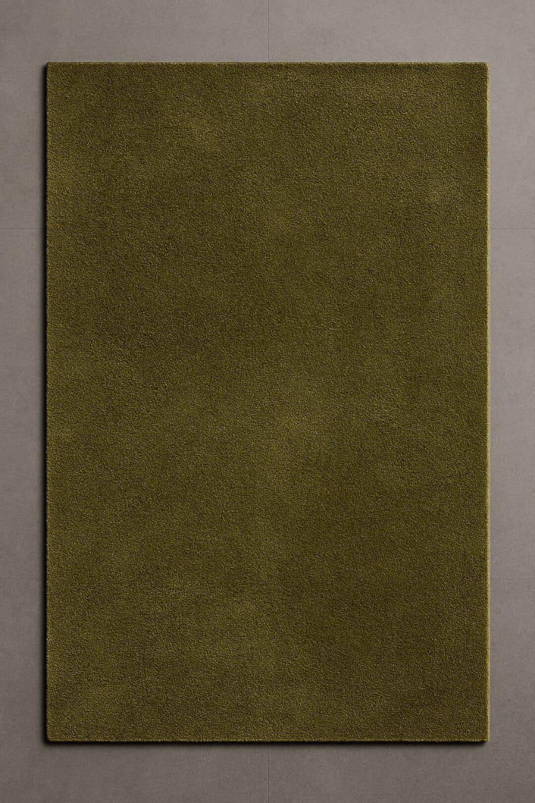 Hand-tufted Solid Rug: Plain One Color Olive Green NZ Wool Vintage Area ...