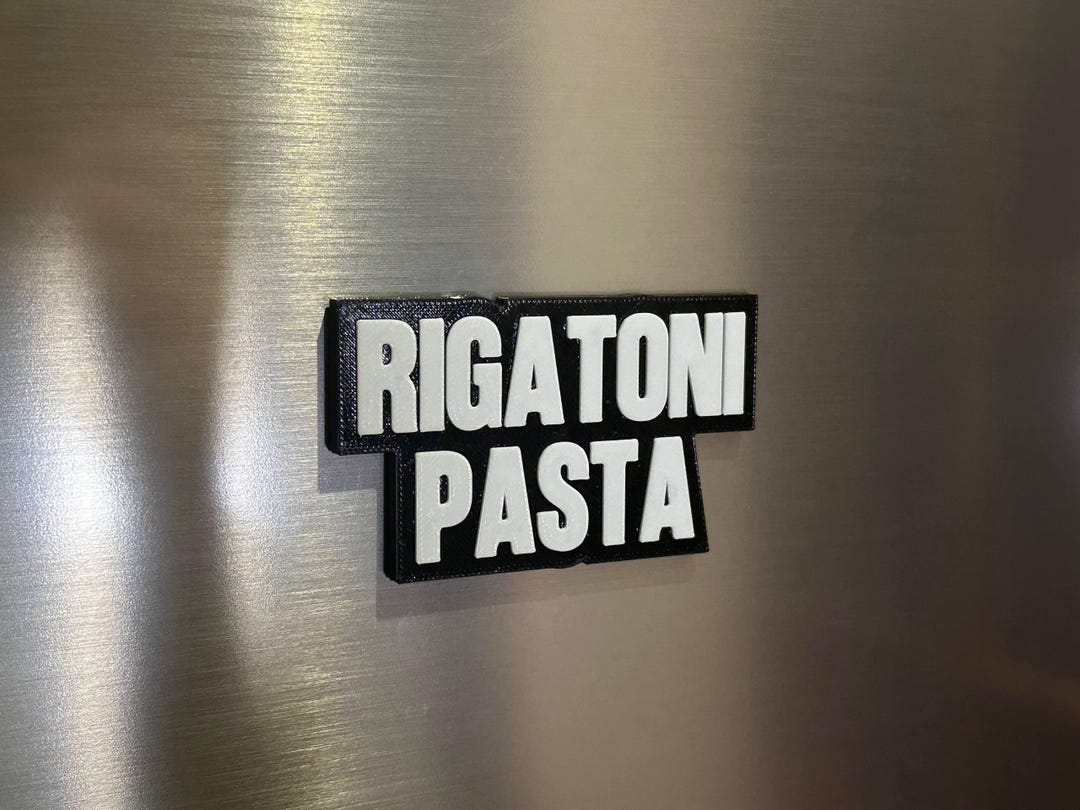 Funny Meme Fridge Magnet Rigatoni Pasta | 3D Printed Kitchen Decor - Etsy