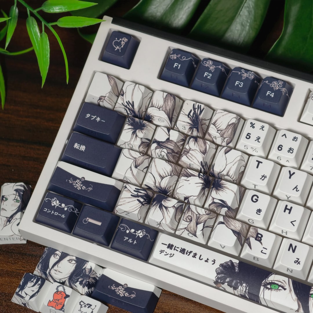 Reze Chainsaw Man Keycaps, 130-key OEM, PBT, Side-lit, Dye Sublimation ...