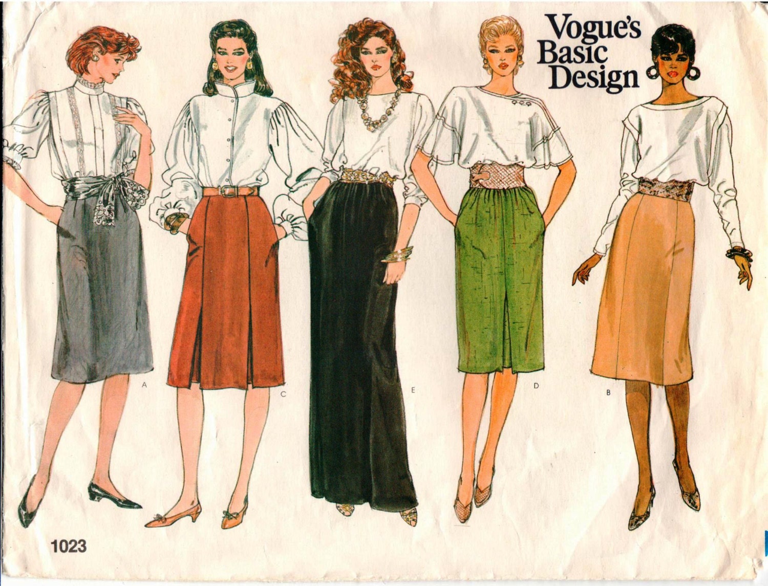 Very Easy Vogue 9959 Misses Petite Semi Fitted Skirts Sewing Pattern ...