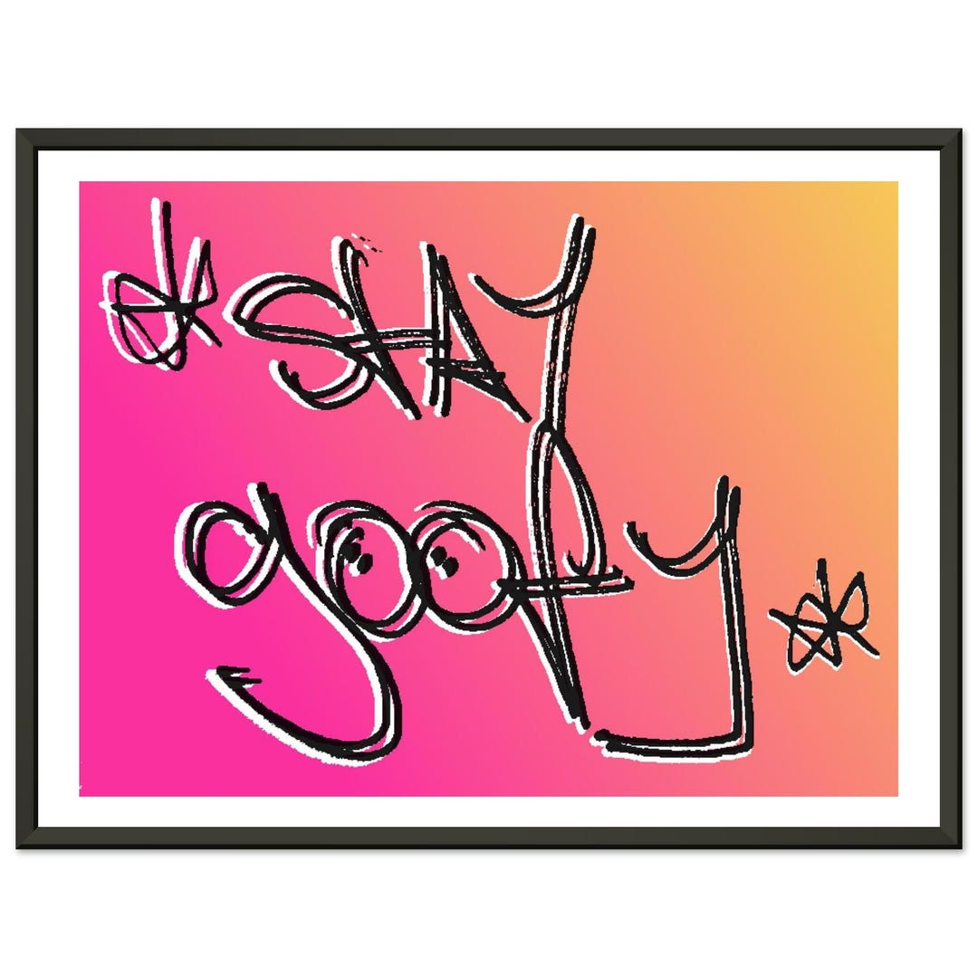 Stay Goofy Framed Poster - Handwritten Art - Durable Aluminum Frame ...
